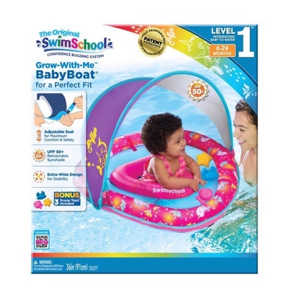 Swimschool | Accessories | Swimways Growwithme Baby Boat Swimming Pool ...